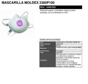 Mascarilla MOLDEX 2360P100 . - PortalHealth