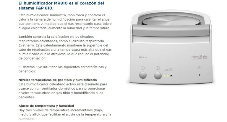 Humidificador Fisher MR810 - PortalHealth